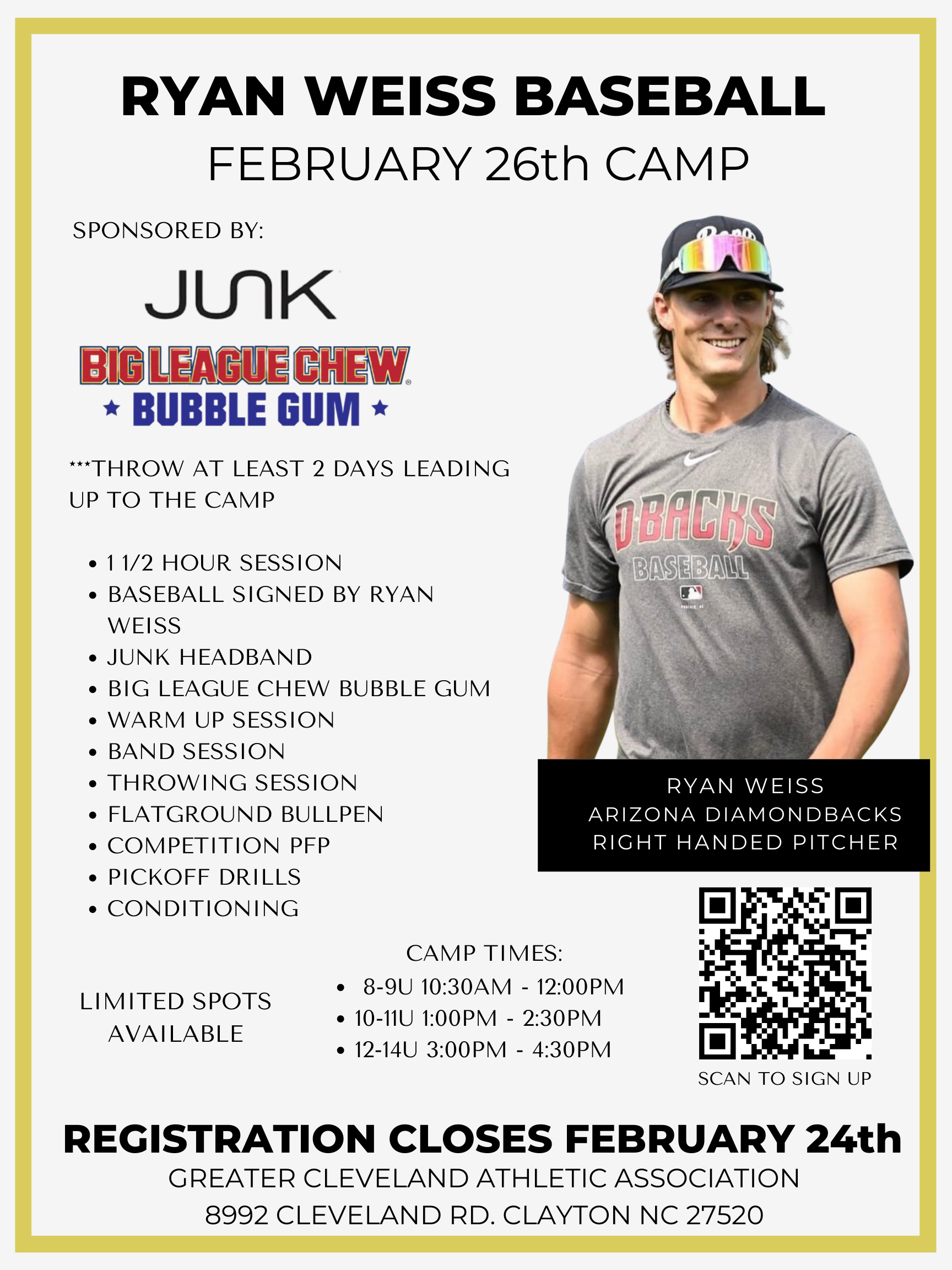 Ryan Weiss Raleigh Baseball Camp | Ryan Weiss Baseball